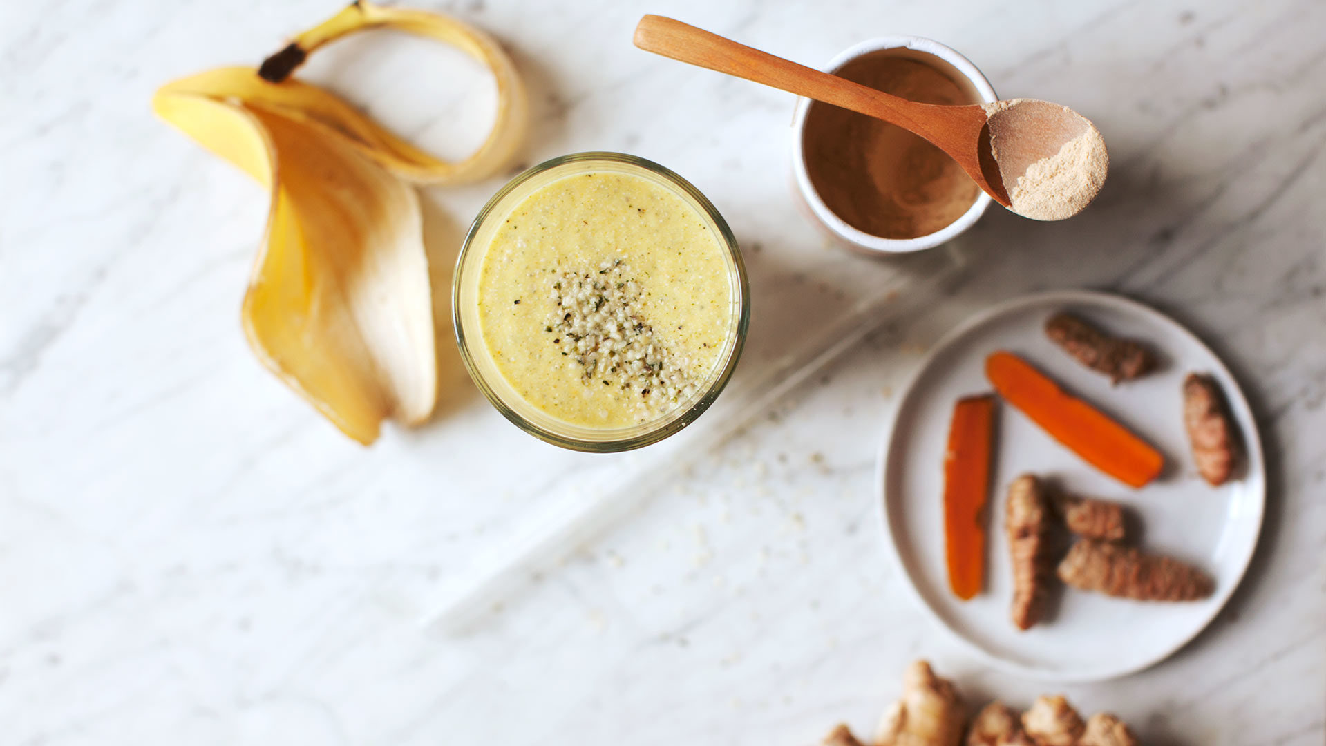 Ginger Turmeric Tropic Thunder Smoothie - My New Roots Grow